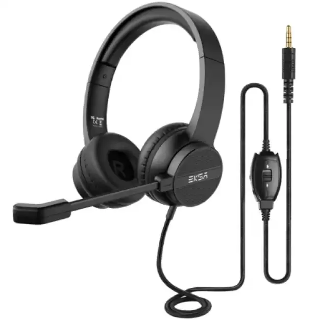 EKSA H12 3.5mm Wired Telecom Headset Price in Bangladesh | Basictech BD