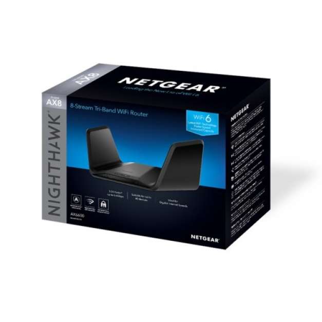 Netgear Nighthawk RAX70 Tri-Band AX8/8-Stream AX6600 WiFi 6 Router ...