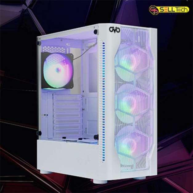 OVO V335DW Gaming Casing With 4 RGB Fan-Basictech